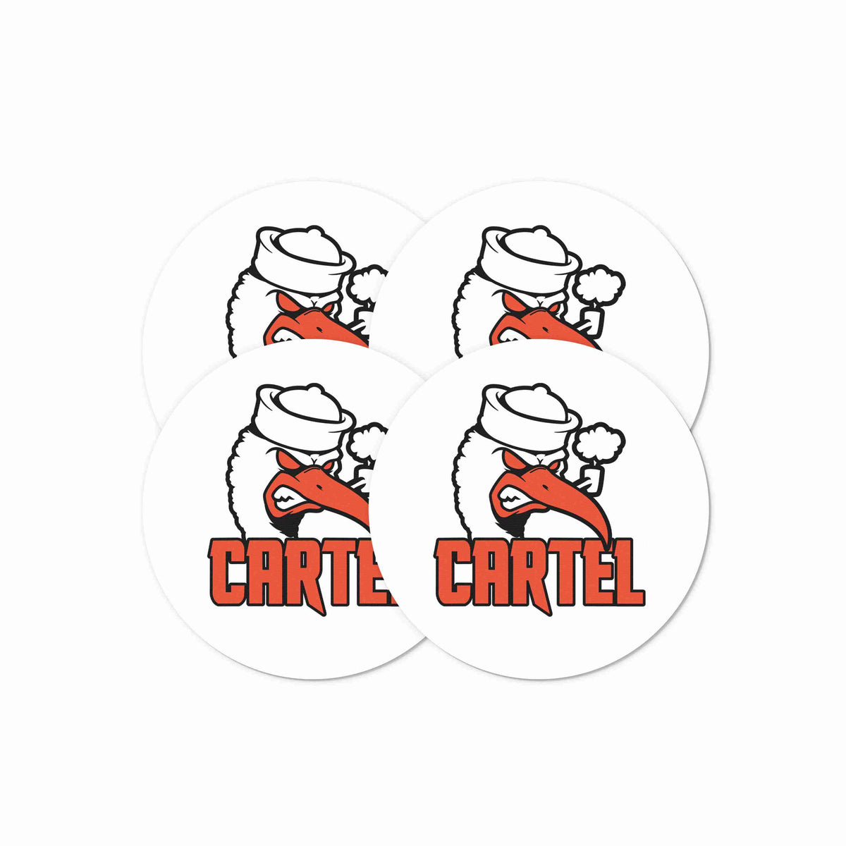Cartel Classic White Stickers 4 Pack – CARTEL